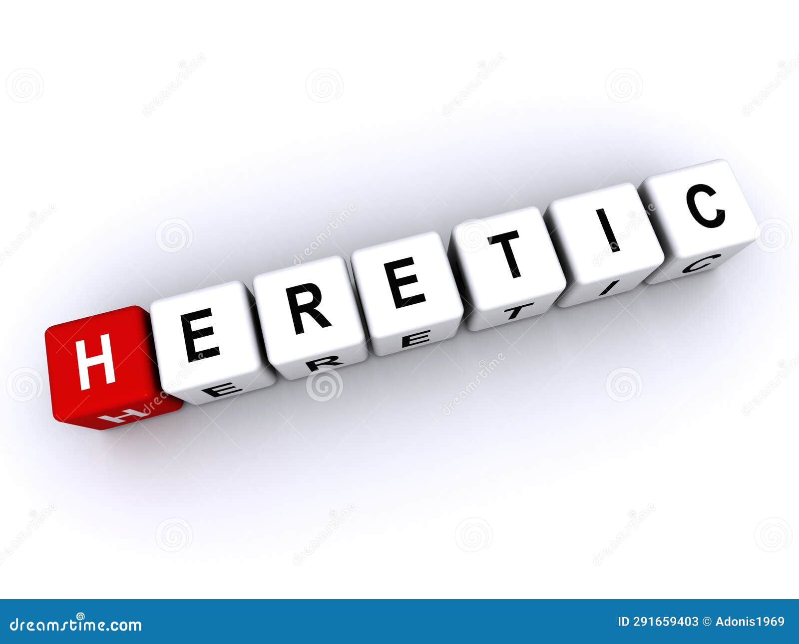 Heretic Word Block on White Stock Illustration - Illustration of ...