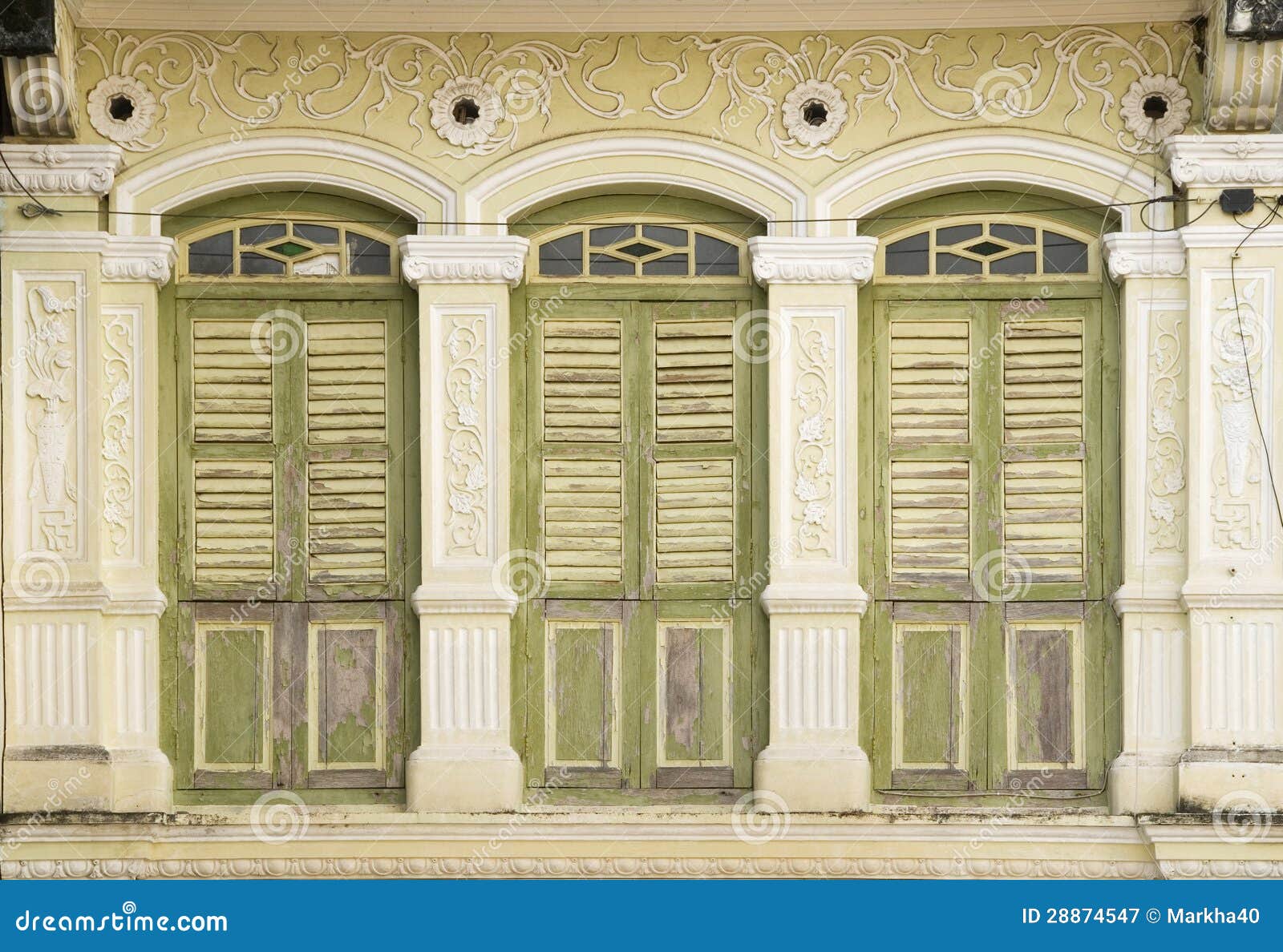 Heritage Windows, Penang, Malaysia Stock Photo | CartoonDealer.com ...
