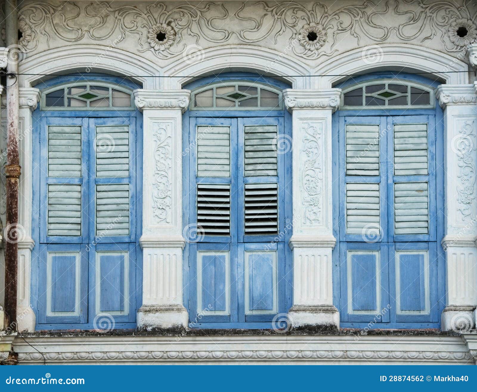 Heritage Windows, Penang, Malaysia Stock Photo | CartoonDealer.com ...
