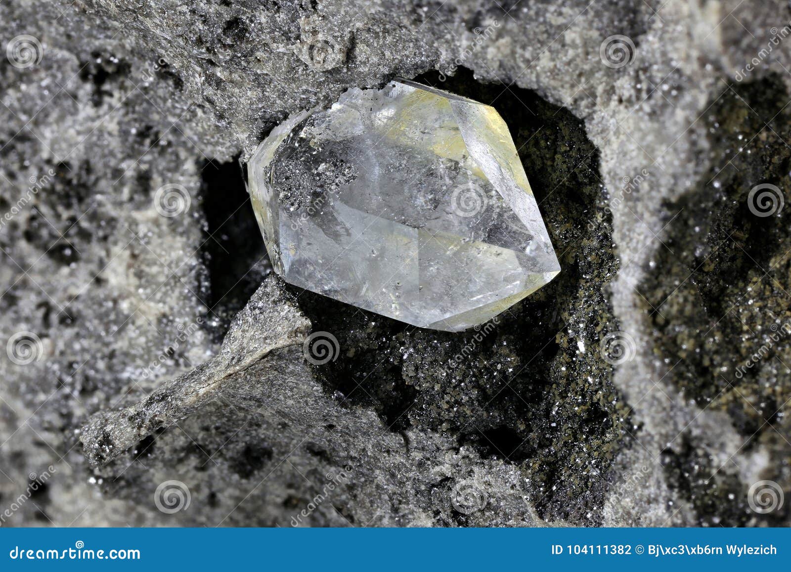 Herkimer diamond stock photo. Image of artifact, matrix - 104111382
