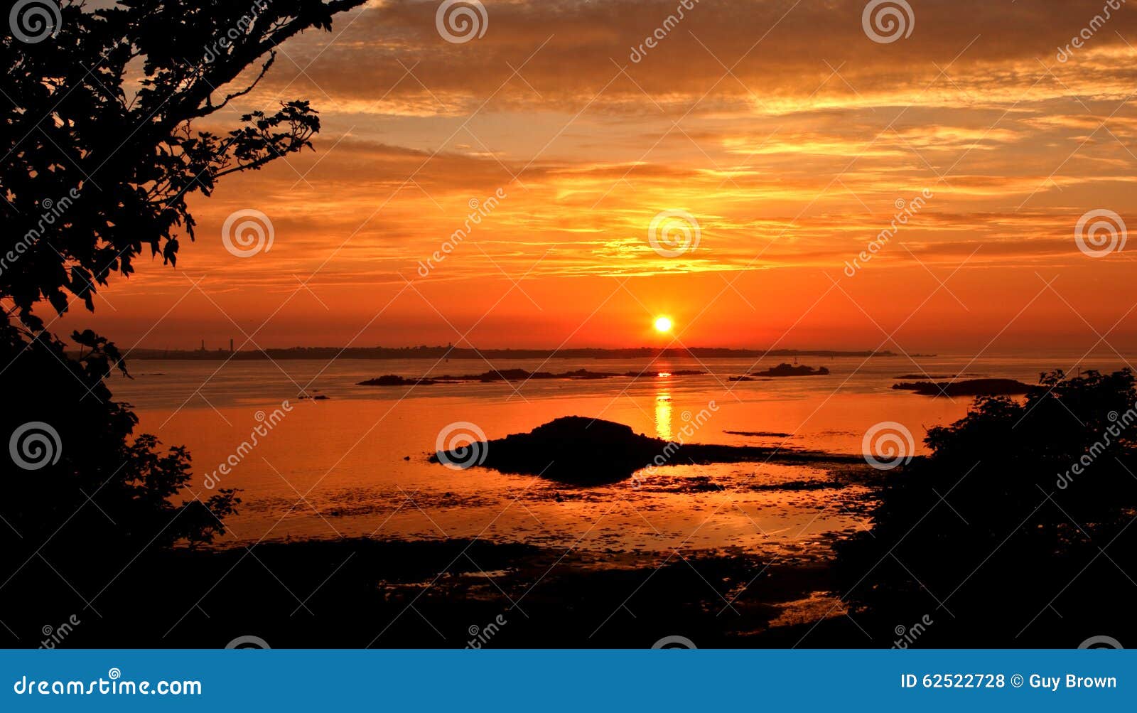 Herm Island sunset stock photo. Image of colourful, color - 62522728