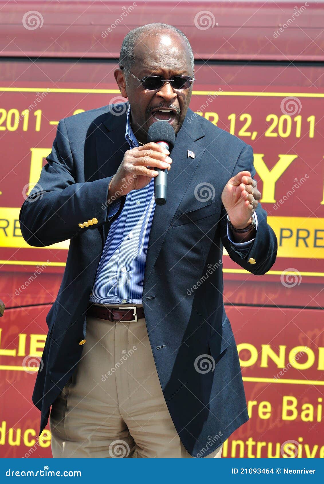 Herman Cain on the Stump editorial stock image. Image of cain - 21093464