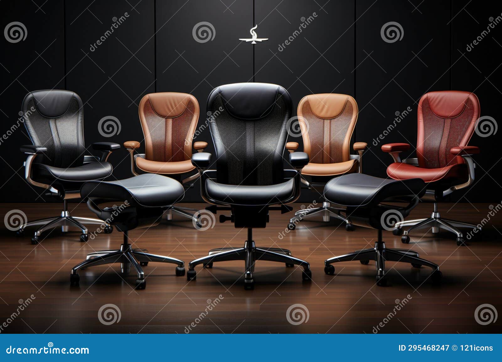 Herman Miller Office Chairs On Black Background Royalty-Free Stock ...