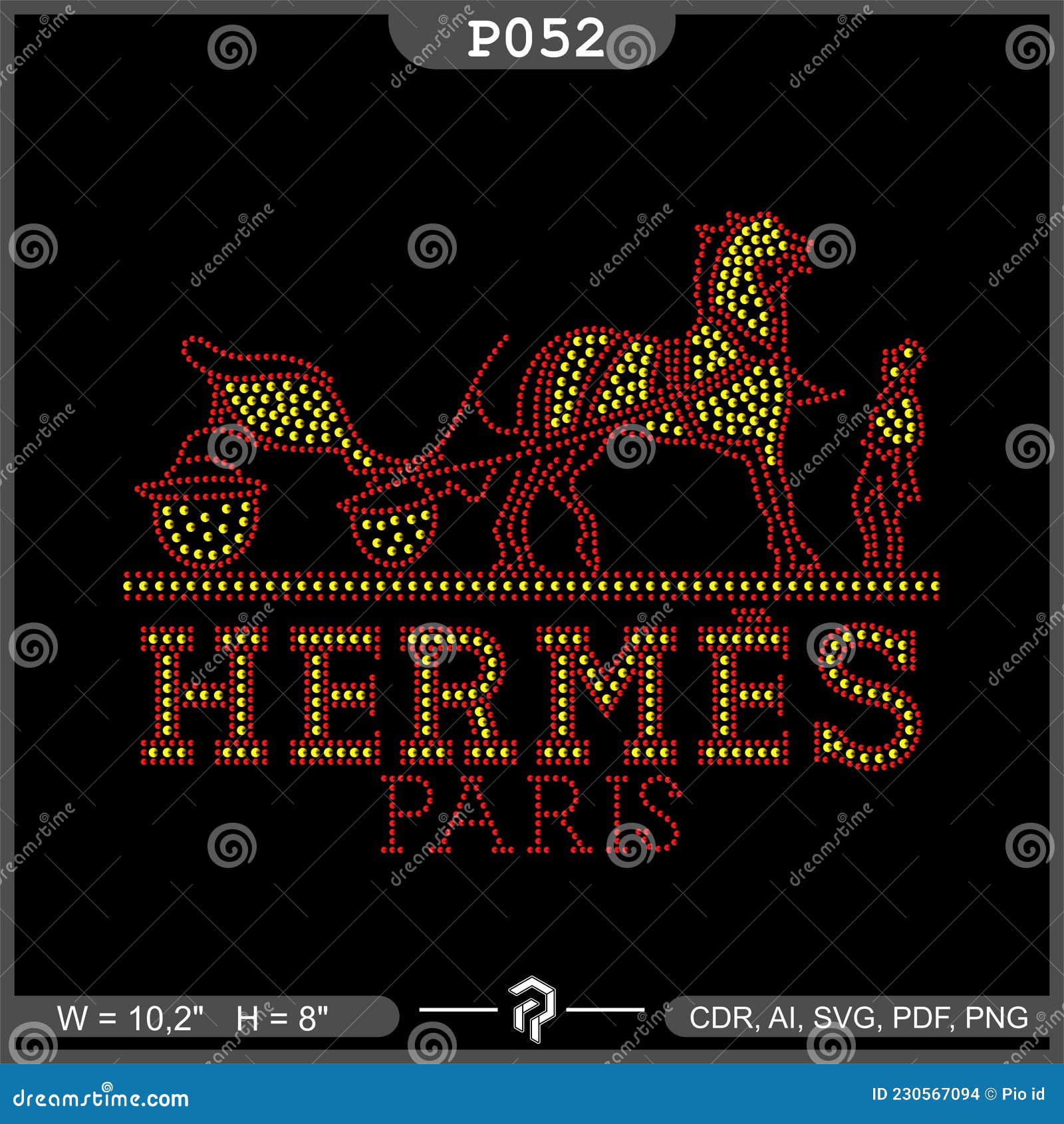 HERMES Rhinestones Pattern. Editorial Image | CartoonDealer.com #230567104