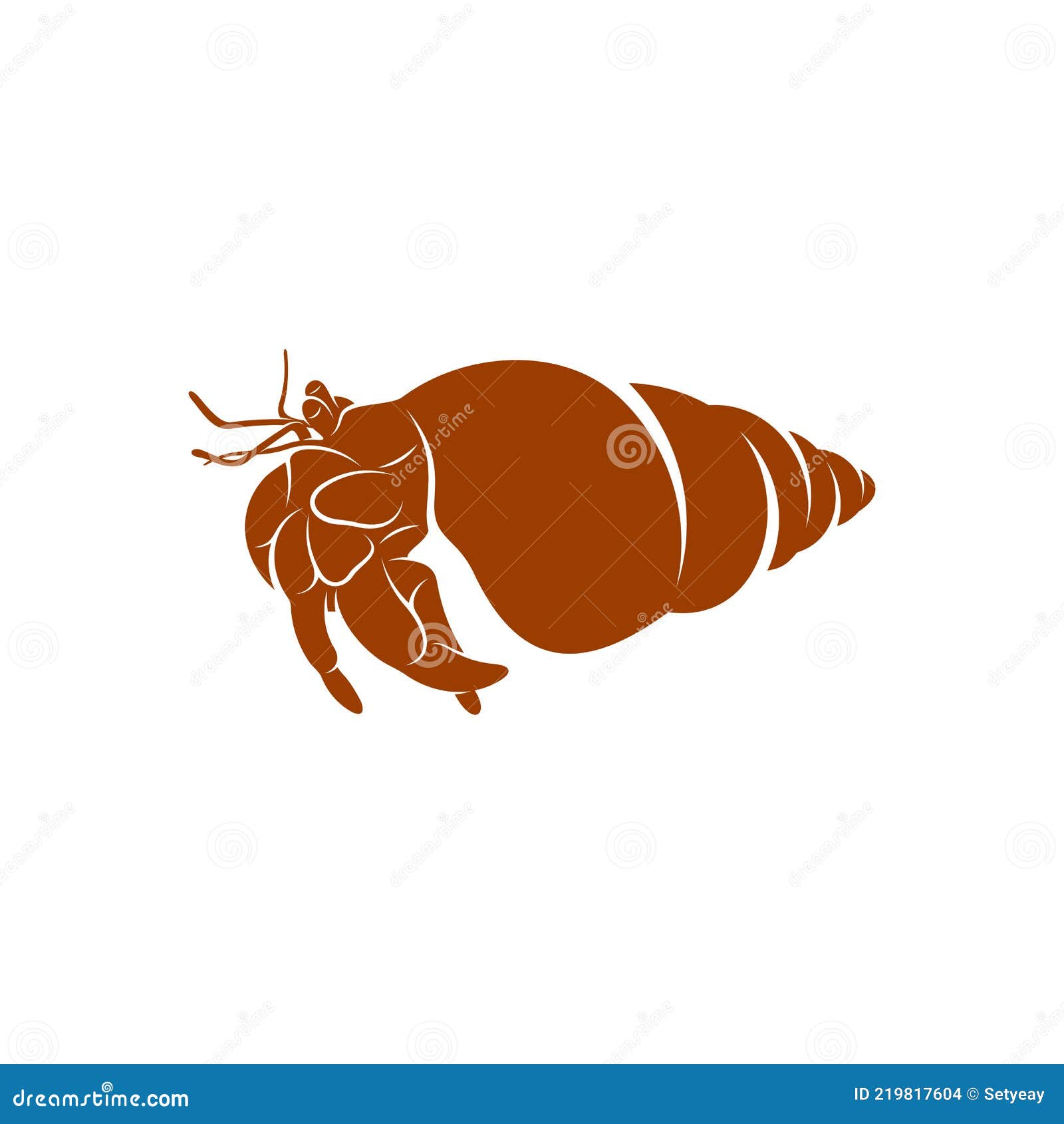 Hermit Crab Design Vector Illustration, Creative Hermit Crab Logo ...