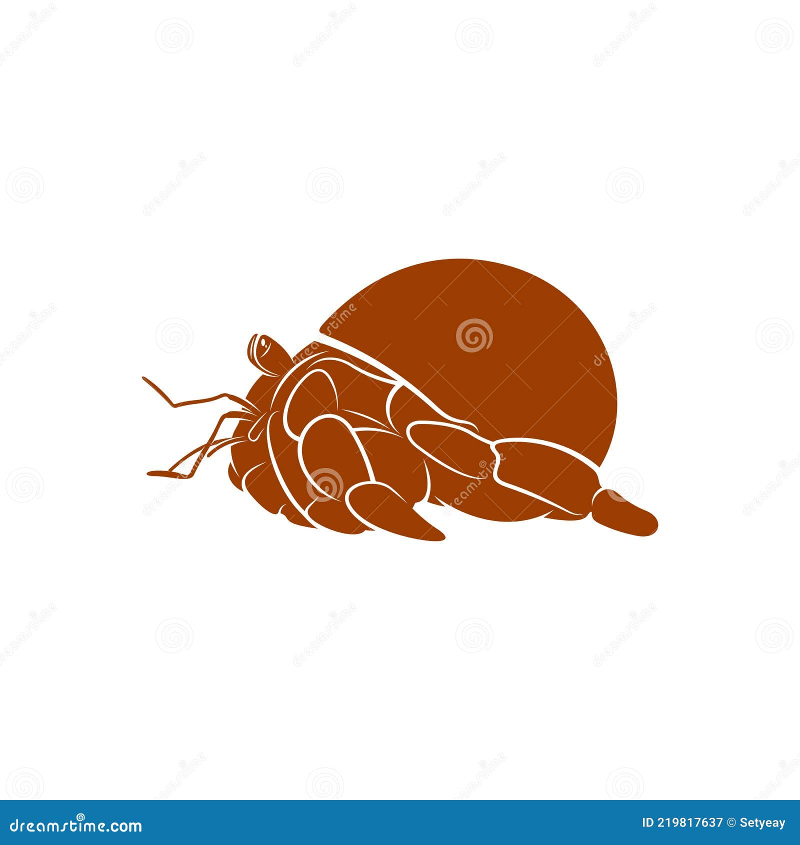 Hermit Crab Design Vector Illustration, Creative Hermit Crab Logo ...
