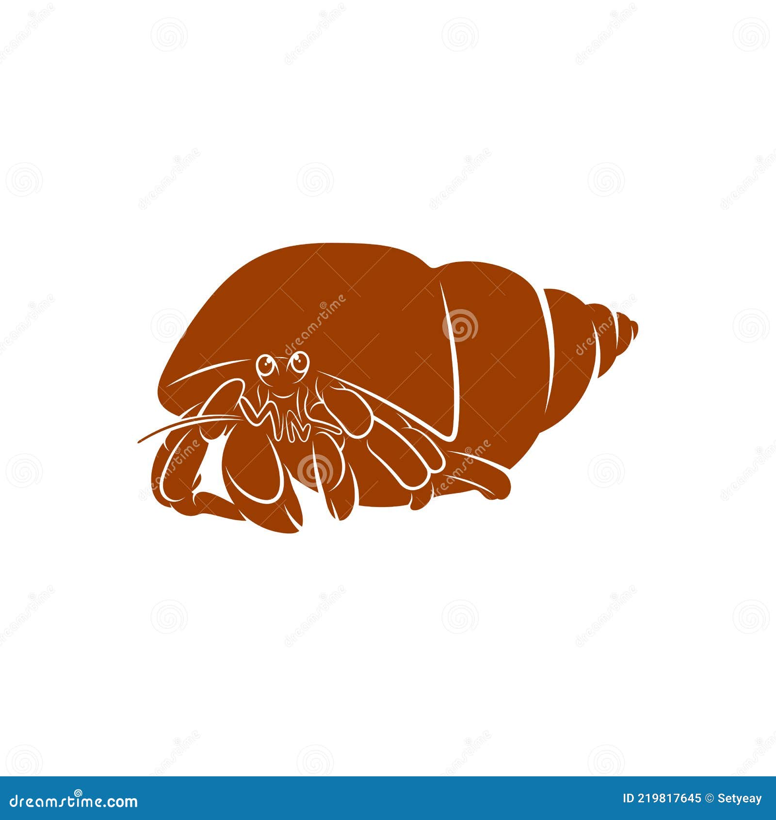 Hermit Crab Design Vector Illustration, Creative Hermit Crab Logo ...