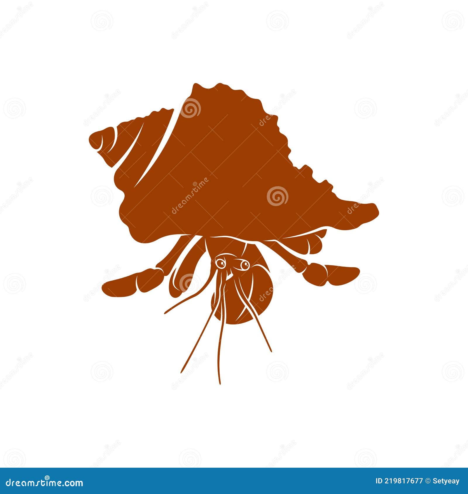Hermit Crab Design Vector Illustration, Creative Hermit Crab Logo ...