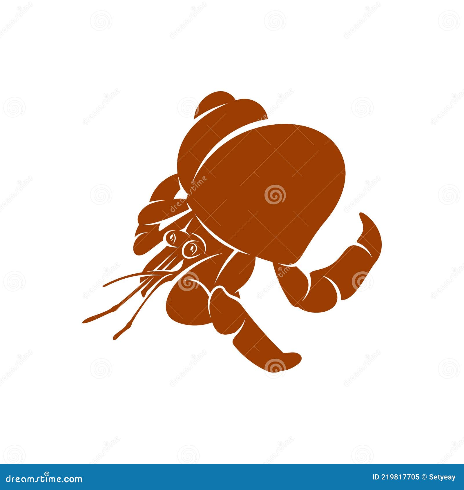 Hermit Crab Design Vector Illustration, Creative Hermit Crab Logo ...