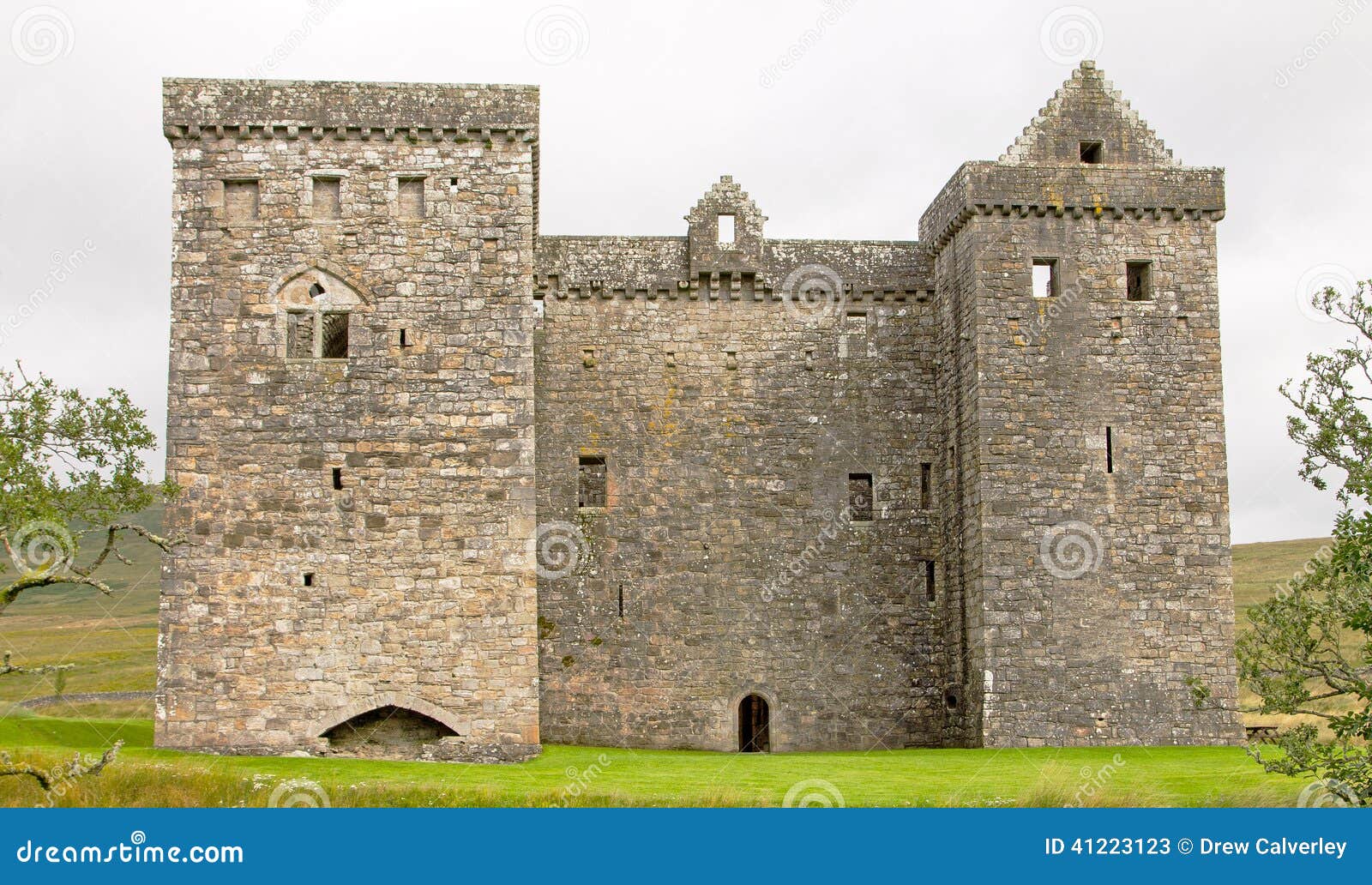 Hermitage Castle, in the Scottish Borders Stock Image - Image of ...