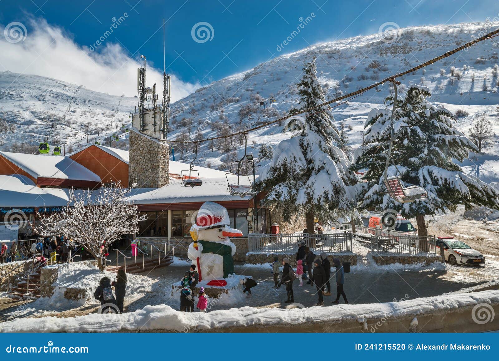 HERMON, ISRAEL- JANUARY 25, 2022: Entrance Expert Complex on Mount ...