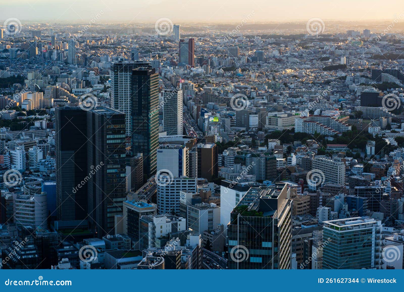 Hermosa Toma De Los Edificios En Las Calles De Tokyo Japan Imagen de ...