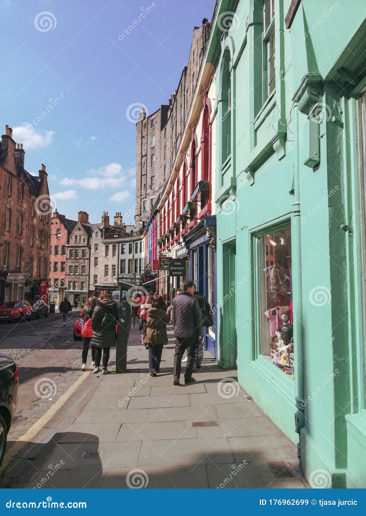 Hermosas Calles De La Isla De Edinburgh Imagen de archivo editorial ...