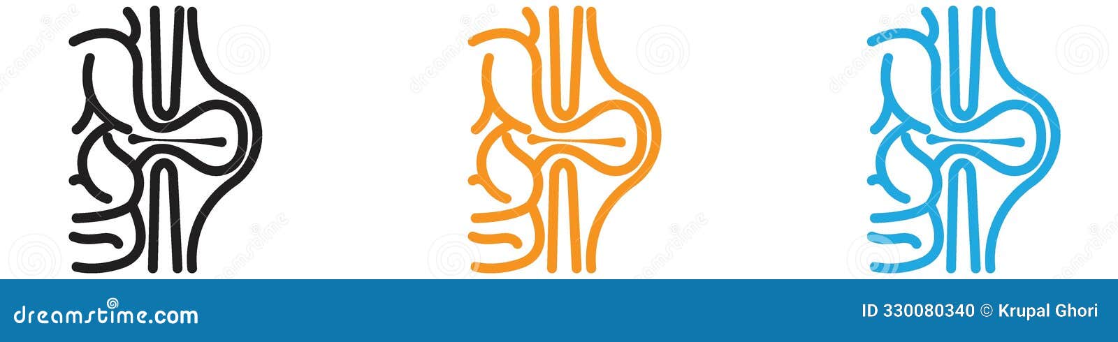 Hernia Vector Logo Set Collection for Web App Ui Stock Illustration ...