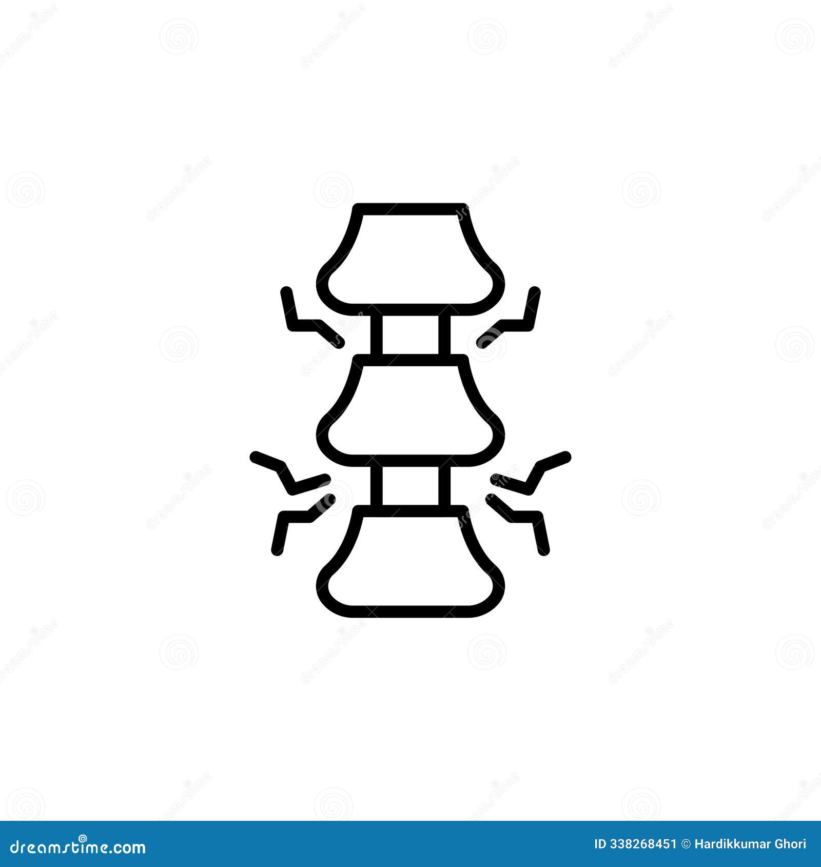 Herniated Disc Icon Set. Intervertebral Disc Vector Symbol. Vertebral ...
