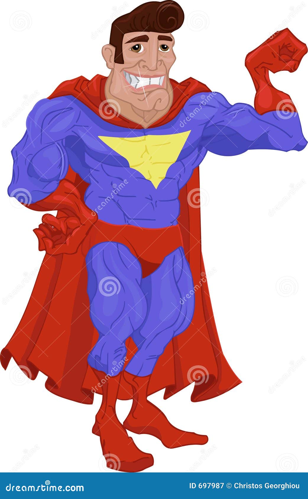 Hero stock vector. Illustration of model, heroes, invincible - 697987