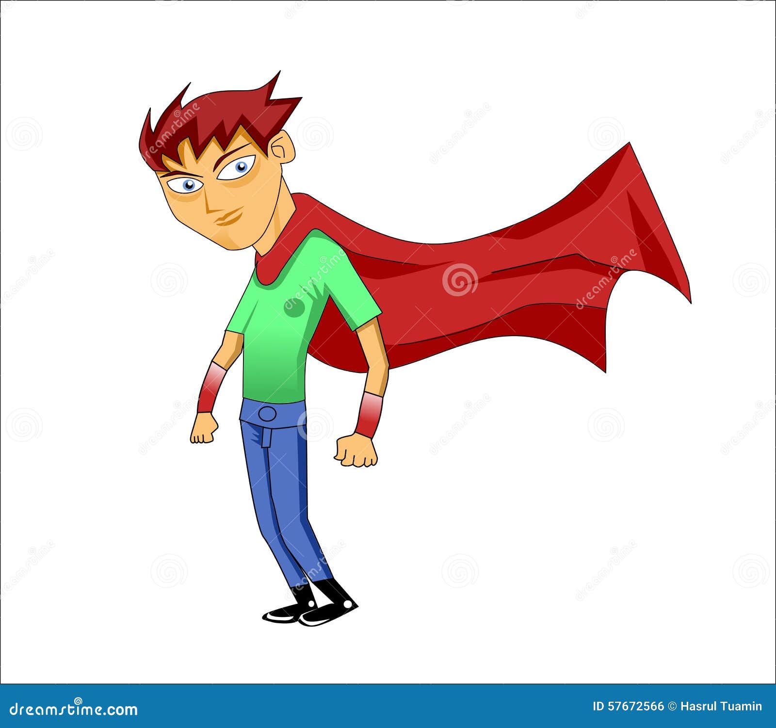 Hero boy stock illustration. Illustration of drawing - 57672566