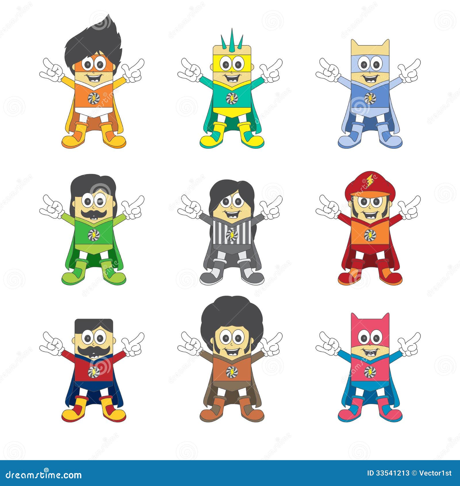 Hero cartoon character stock vector. Illustration of avatar - 33541213