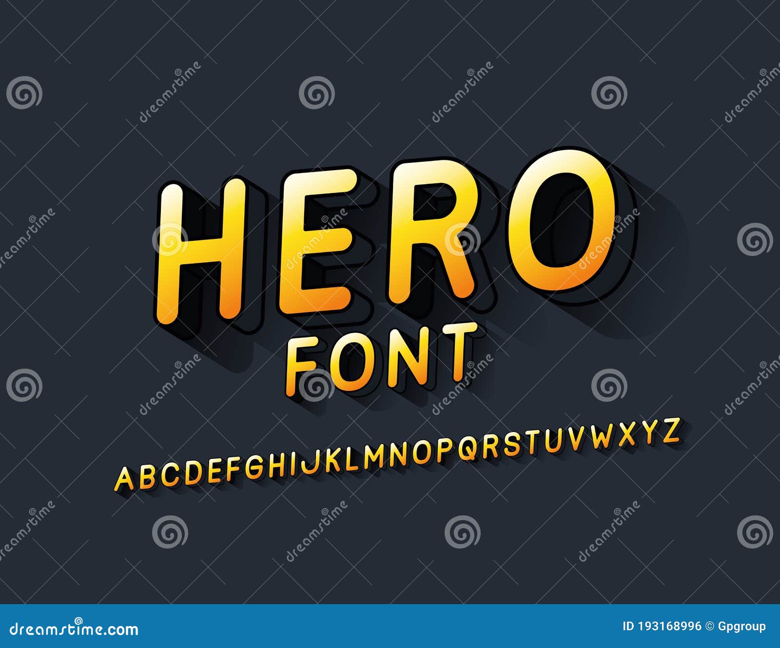 Hero Font and Alphabet Vector Design Stock Vector - Illustration of ...