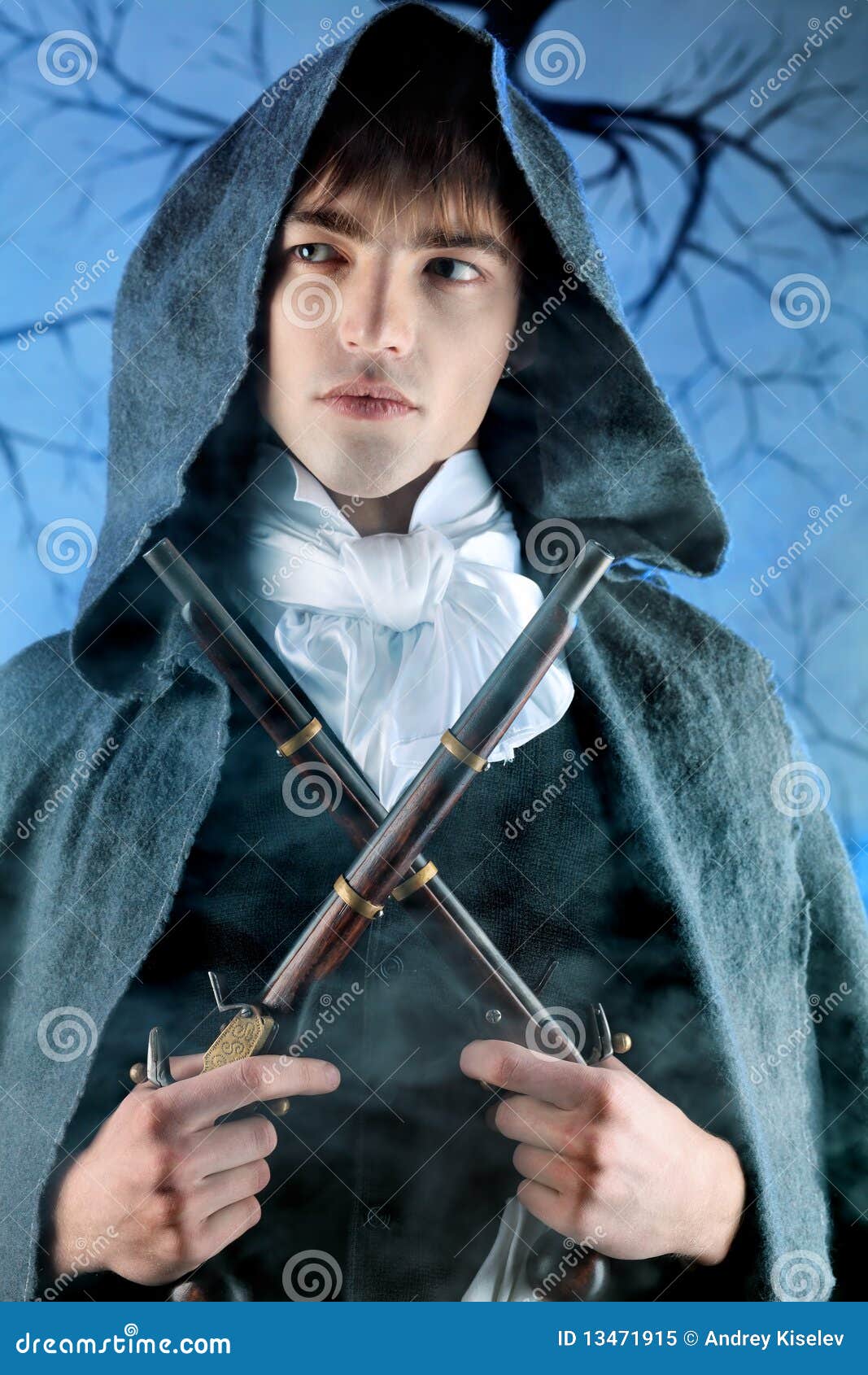 Hero with guns stock image. Image of people, artistic - 13471915
