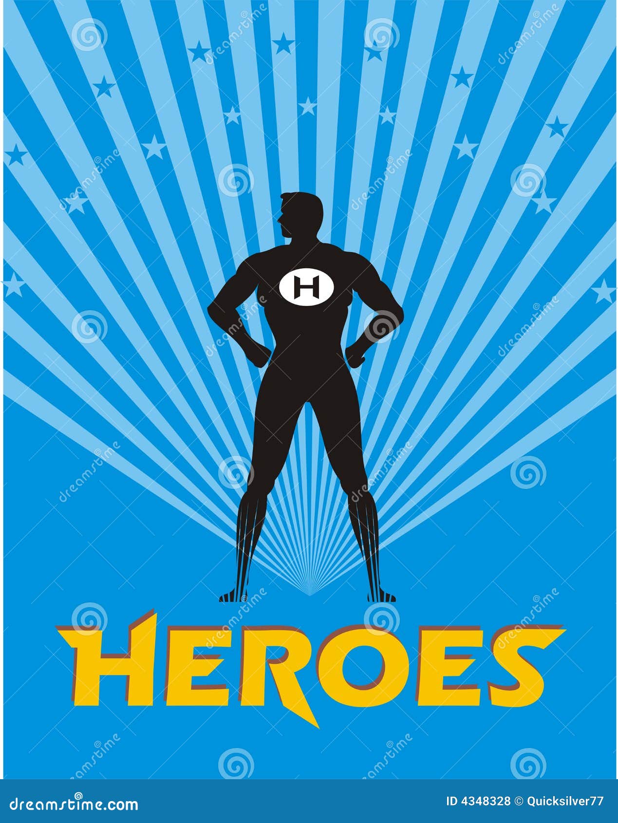 Hero illustration stock vector. Illustration of artistic - 4348328