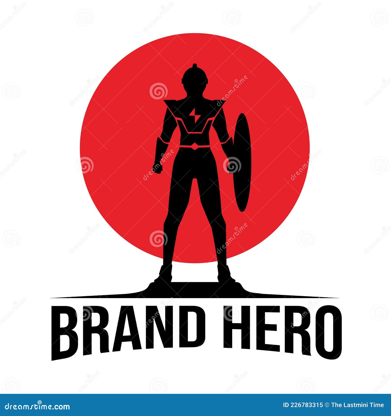 Hero Logo Creative Simple Design Stock Vector - Illustration of light ...