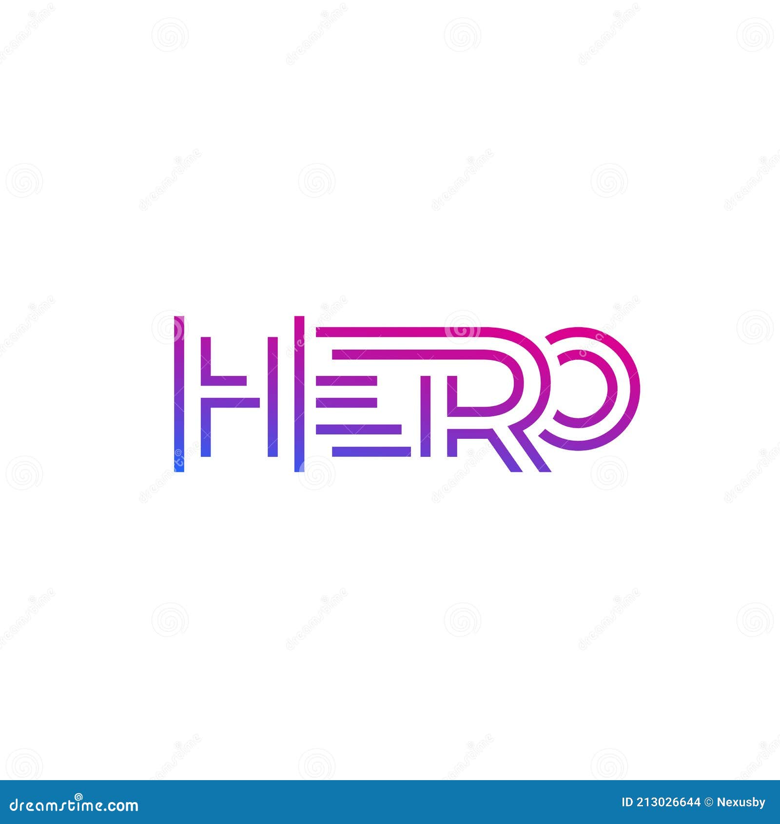 Hero Logo Design, Line Style Stock Vector - Illustration of hero ...