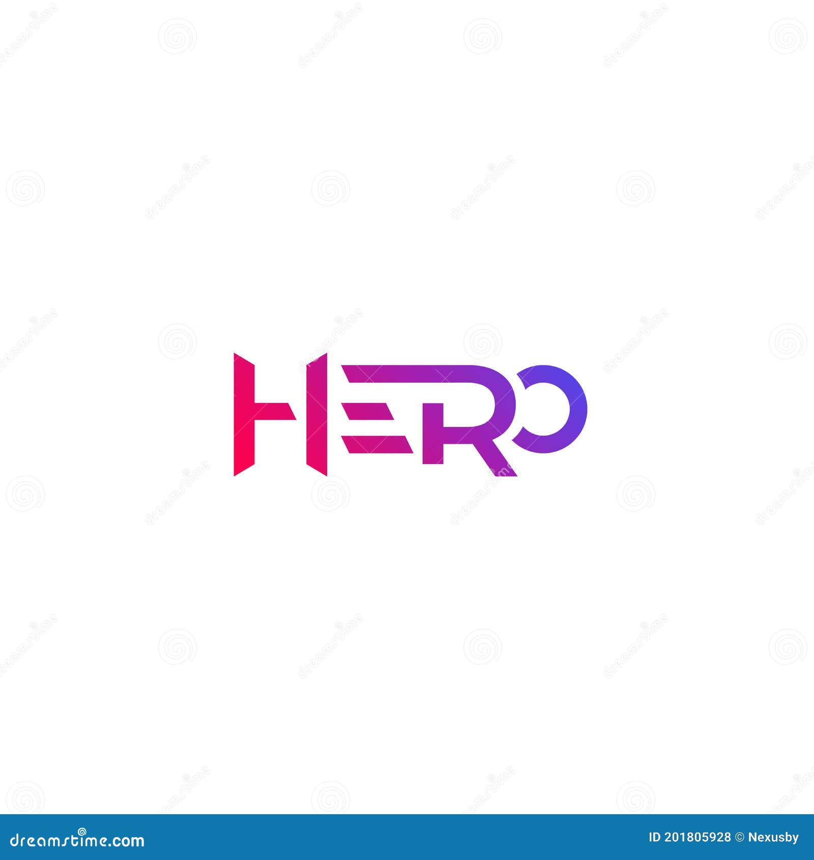 Hero logo design on white stock vector. Illustration of motivation ...