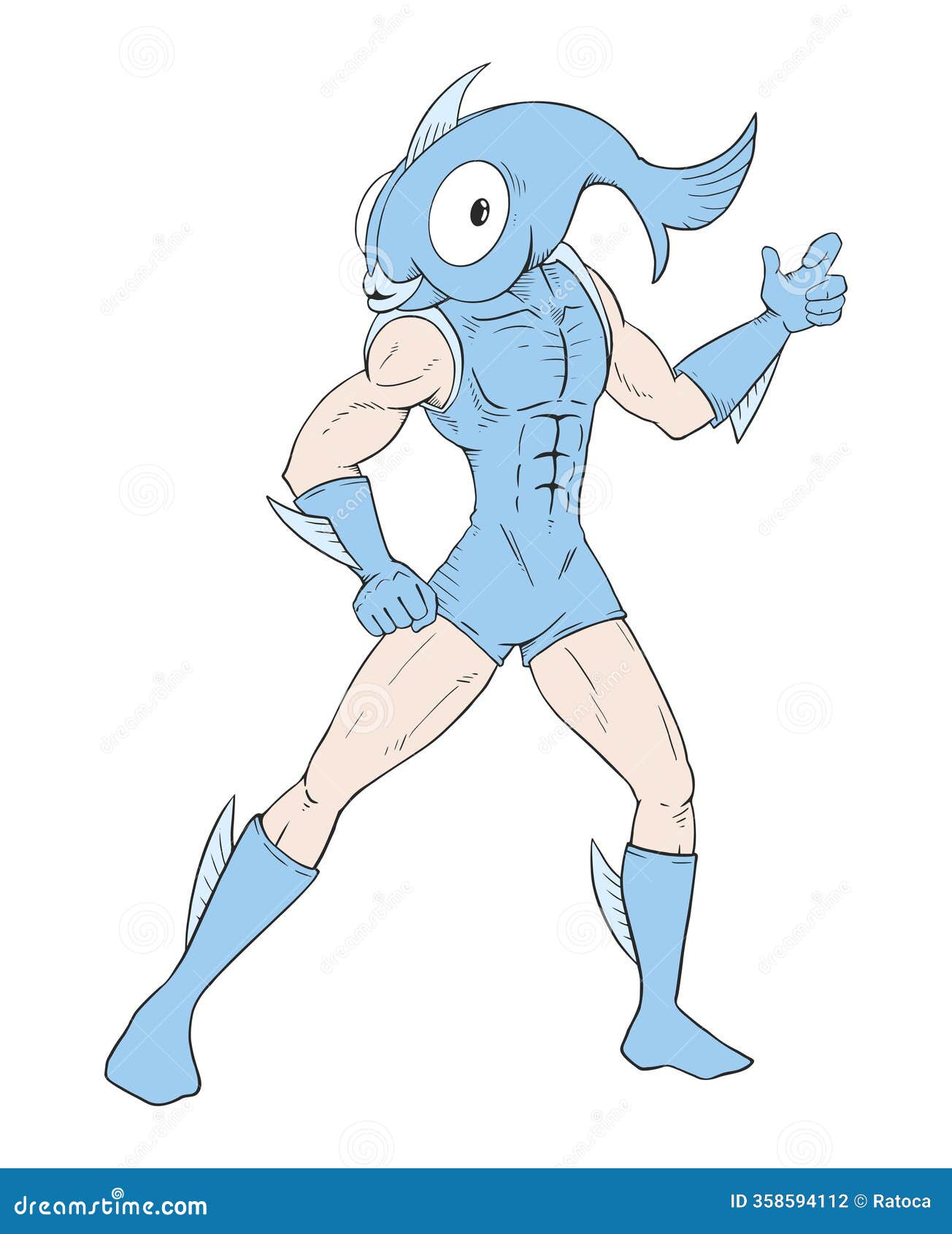 Fish With Gas Mask In A Polluted Ocean Royalty-Free Illustration ...