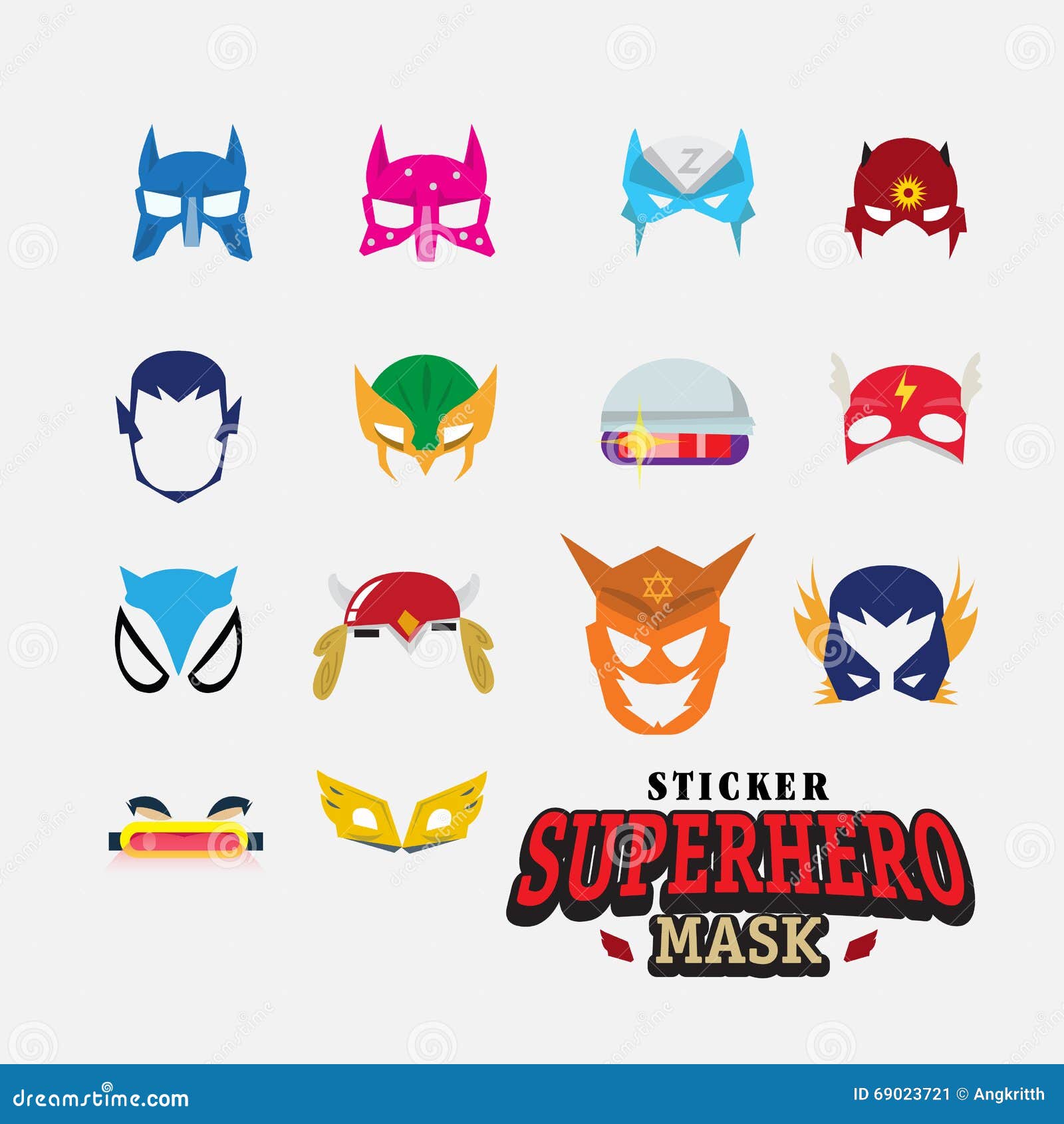 Hero Mask. Face Character - Stock Illustration - Illustration of ...