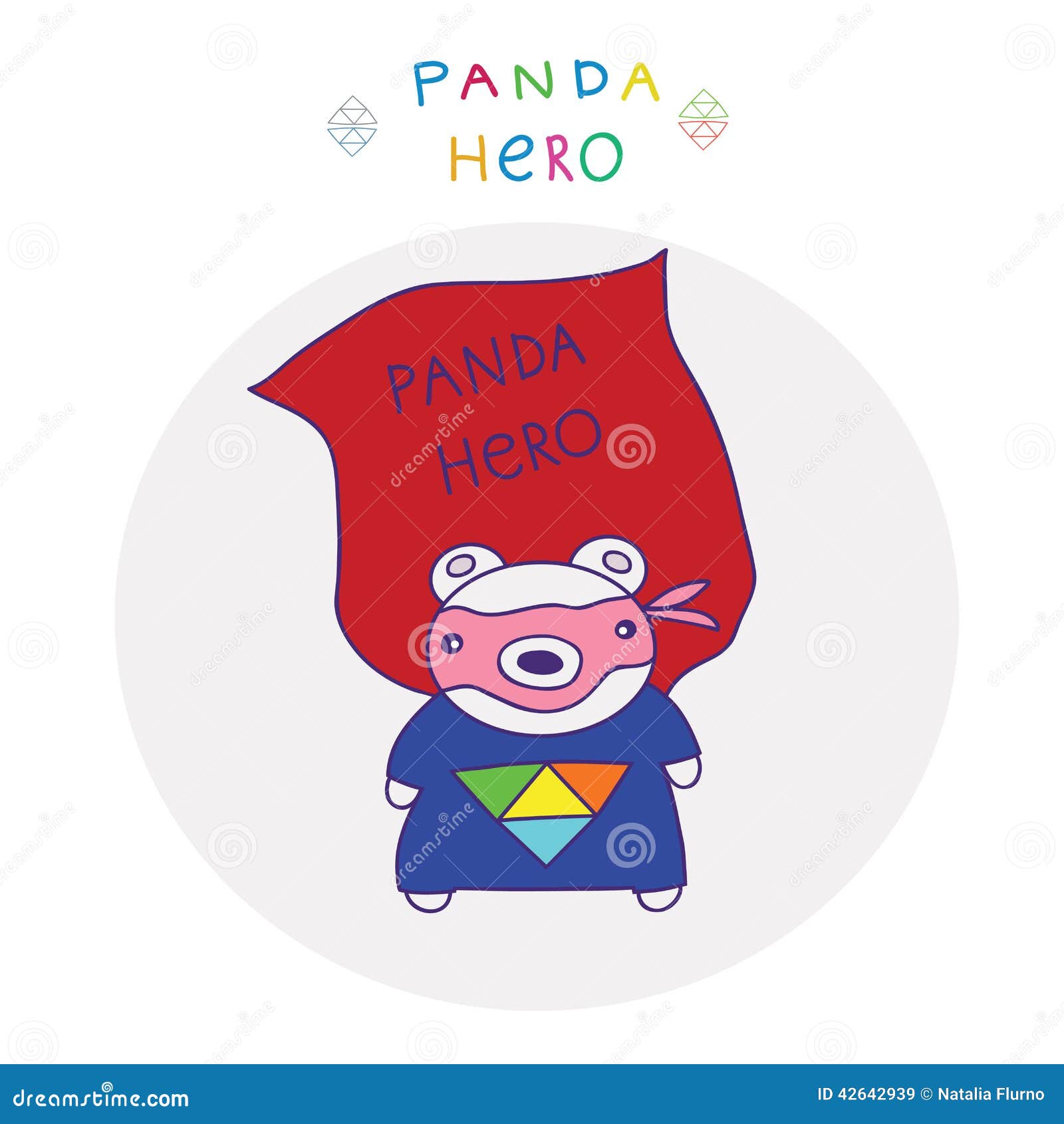 Hero panda stock vector. Illustration of kids, holiday - 42642939