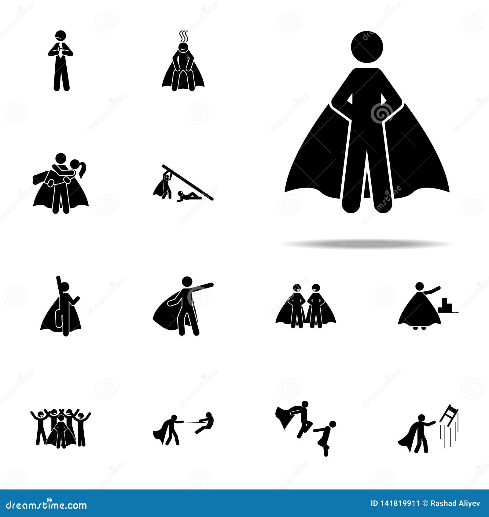 Hero, Superhero Icon. Hero Icons Universal Set for Web and Mobile Stock ...