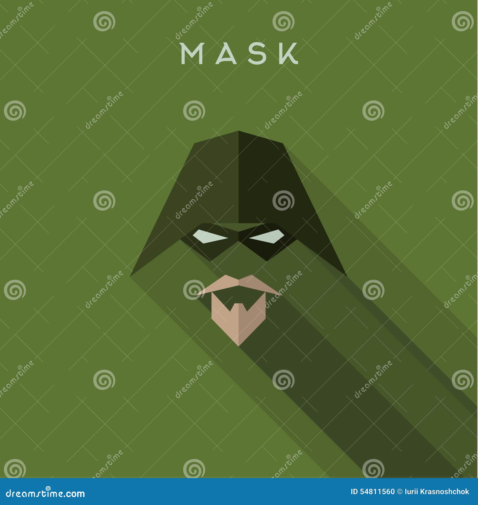 Mask Flat Hero Villain Superhero Style Icon Vector | CartoonDealer.com ...