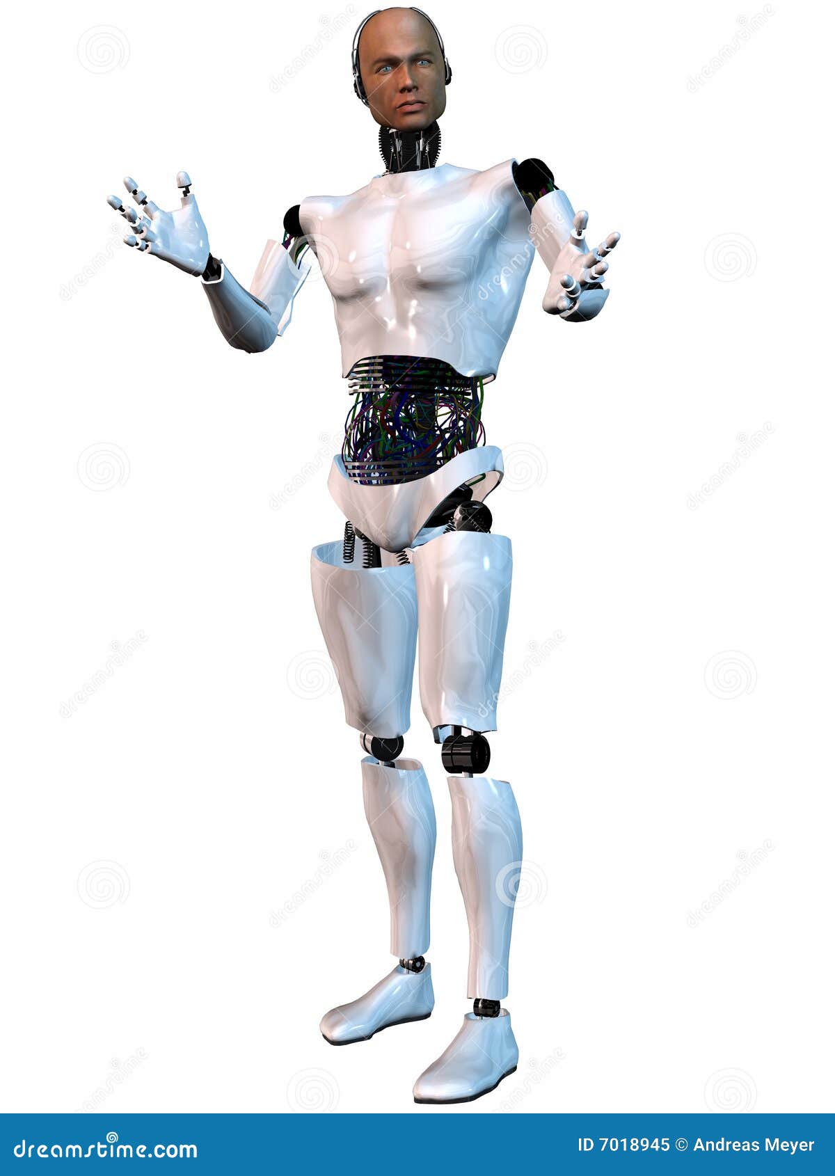 Herobot - 3D Figure stock illustration. Illustration of digital - 7018945