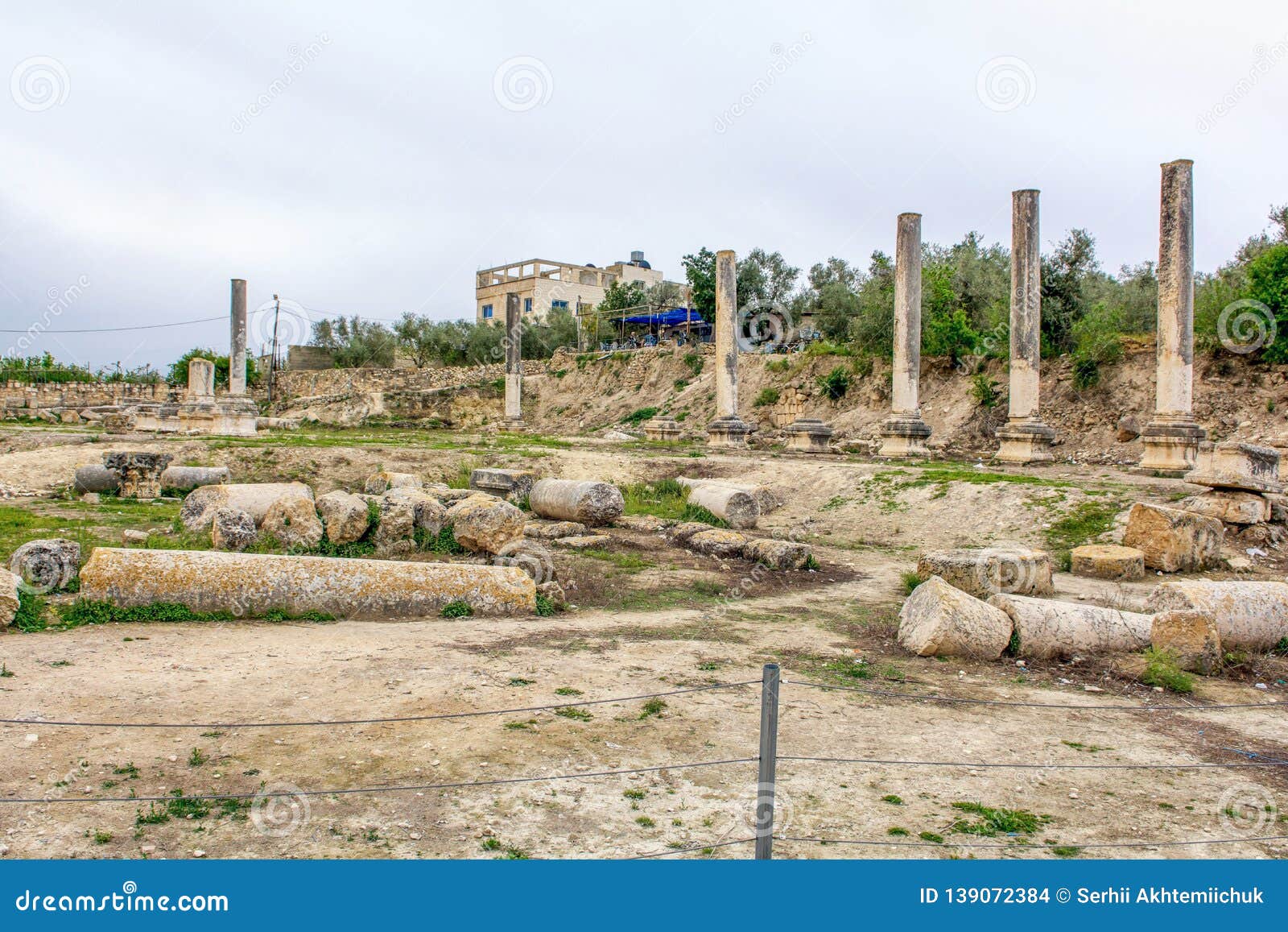 Herod the Great Palace in Sebastia, Samaria Stock Photo - Image of east ...