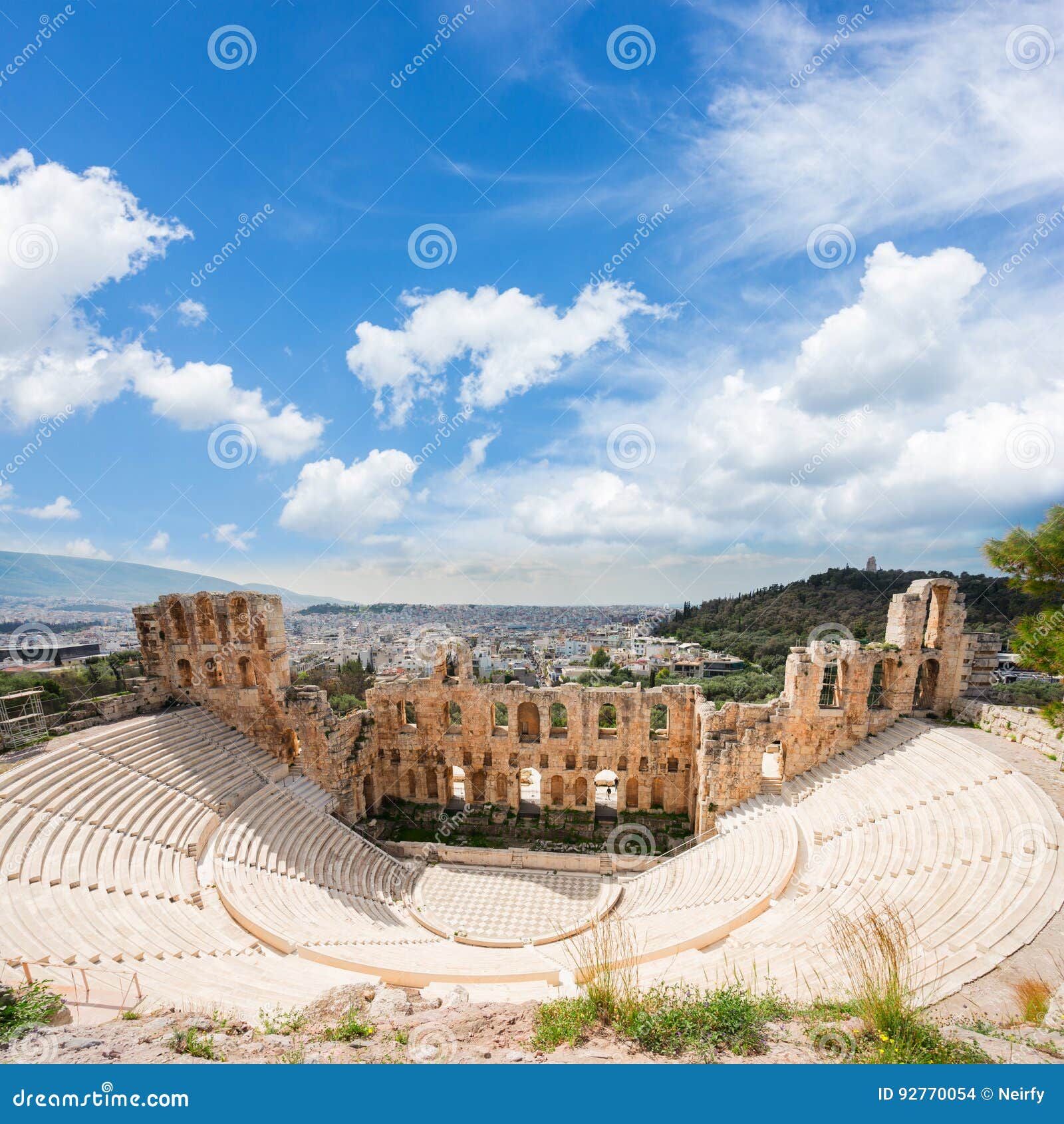 Herodes Atticus Amphitheater of Acropolis, Athens Stock Photo - Image ...