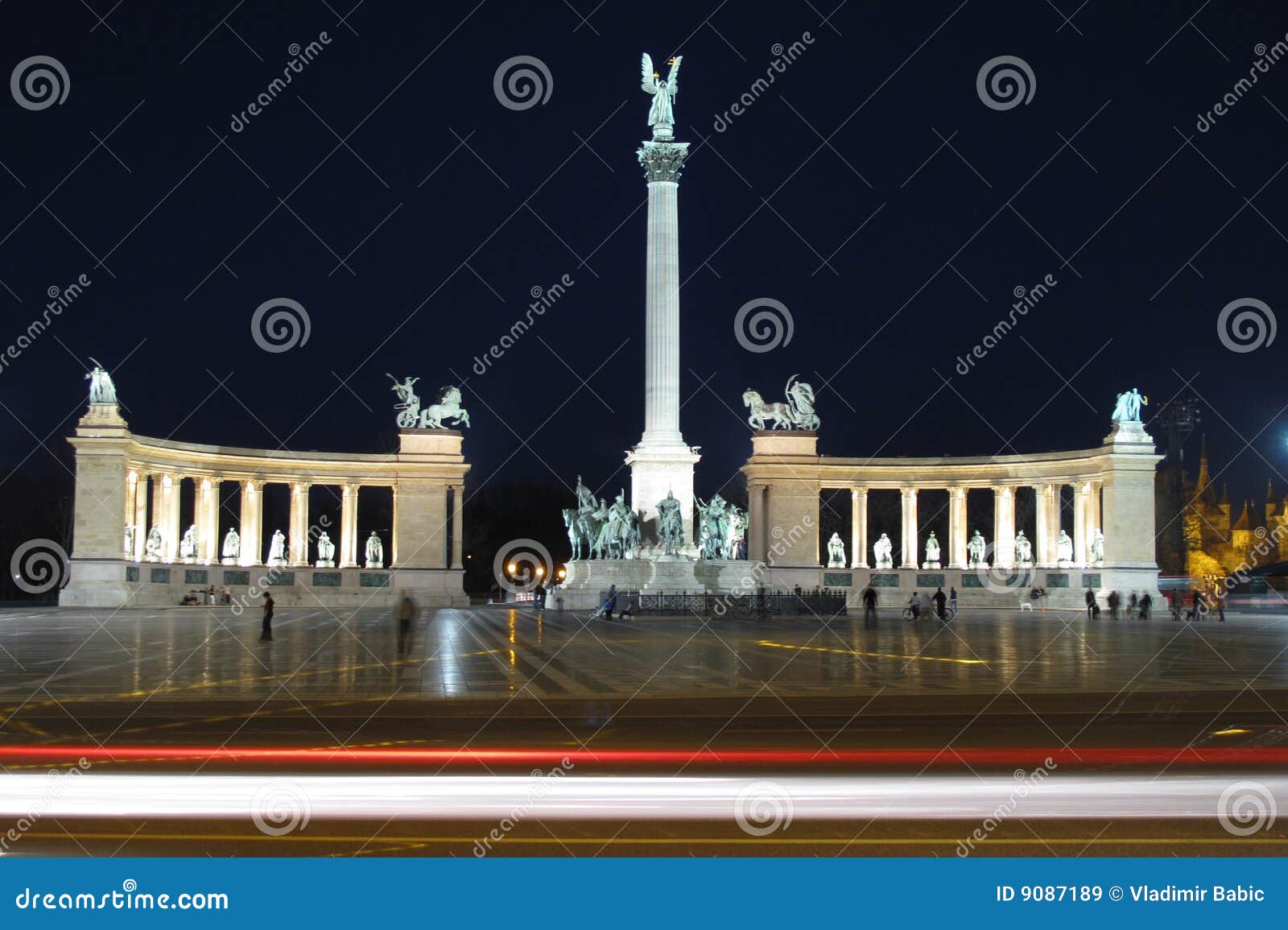 Heroes Square in Budapest, Hungary Stock Image - Image of black ...