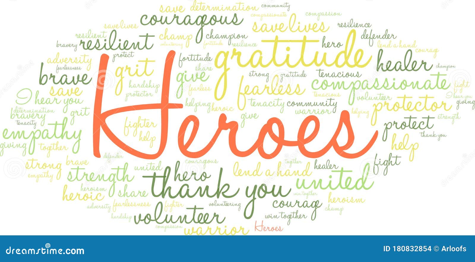 Heroes Word Cloud stock vector. Illustration of hardship - 180832854
