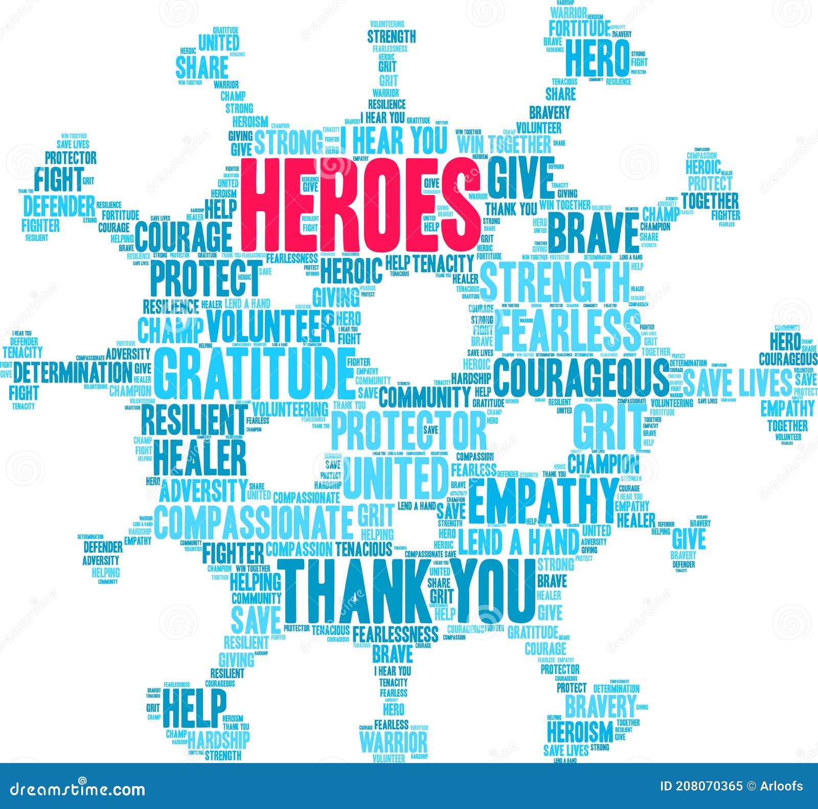 Heroes Word Cloud stock vector. Illustration of champion - 208070365