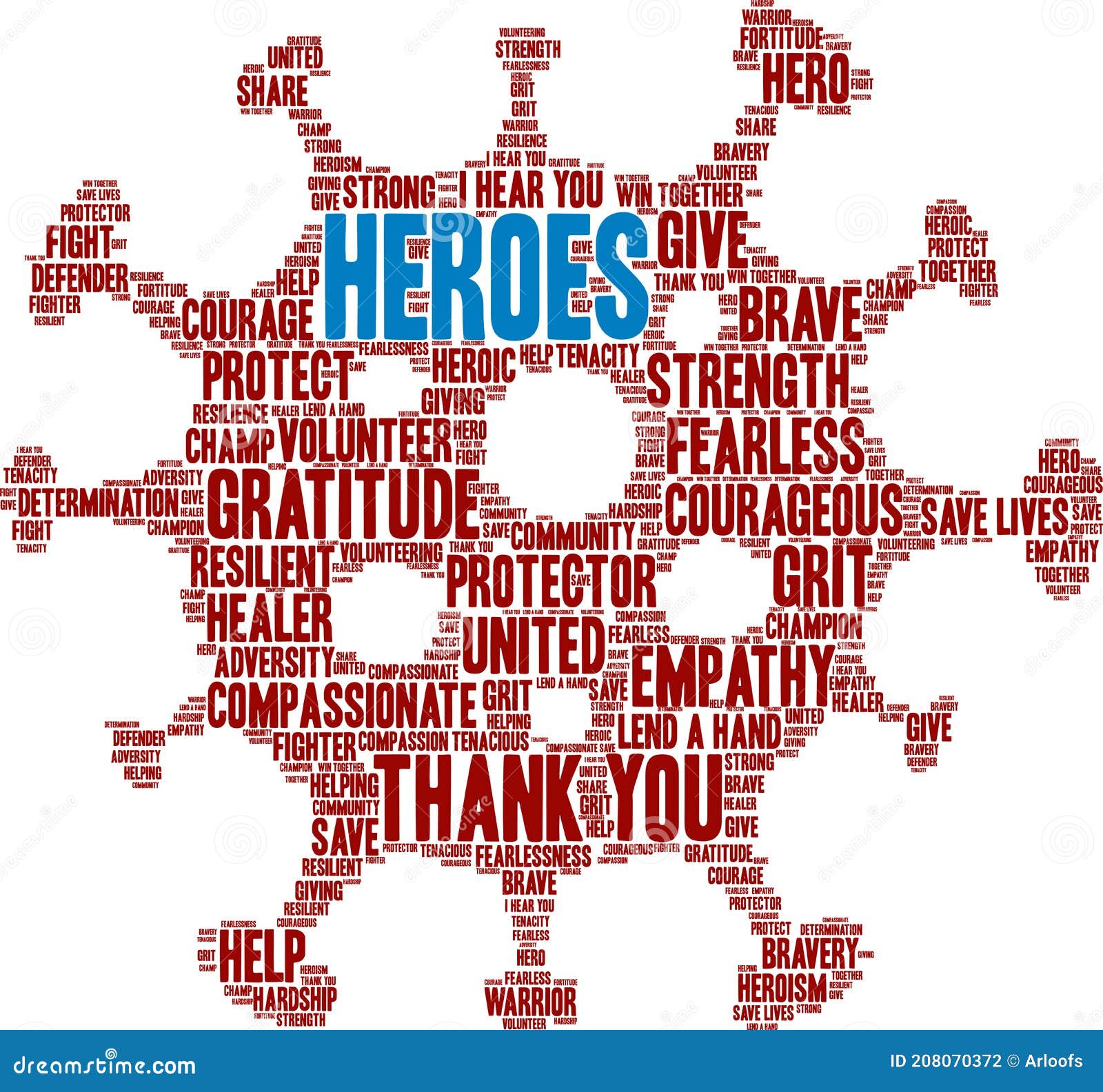 Heroes Word Cloud stock vector. Illustration of fearlessness - 208070372