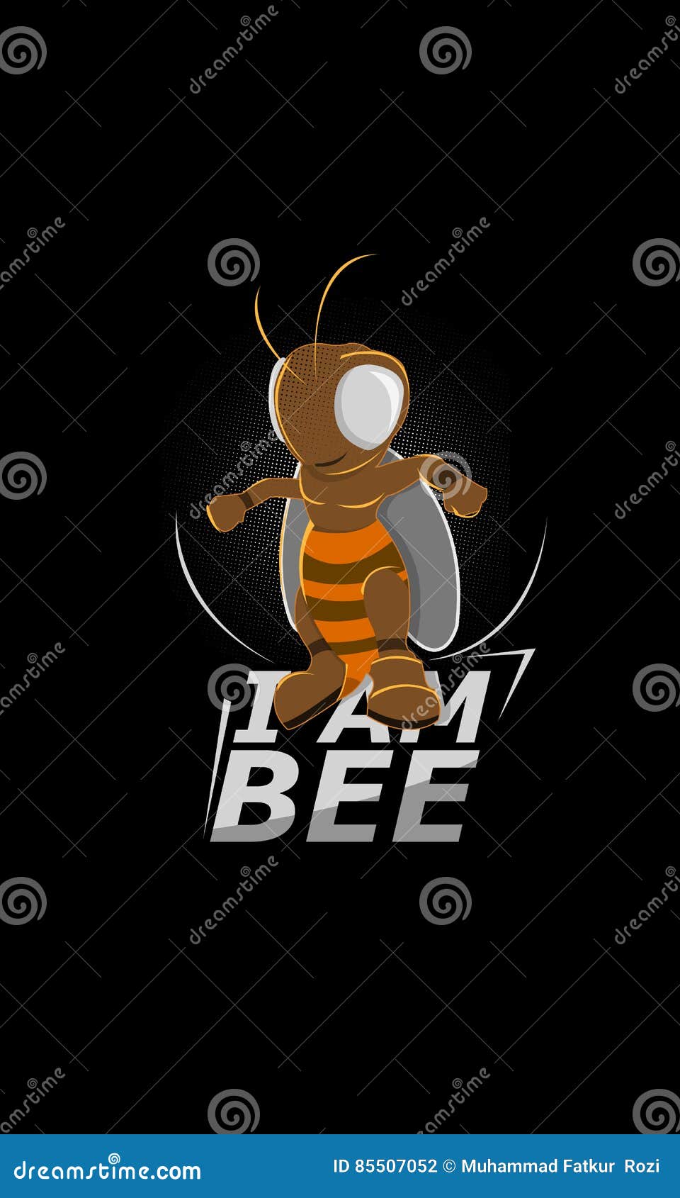 Heroic - I am a Bee , Super Bee Stock Illustration - Illustration of ...