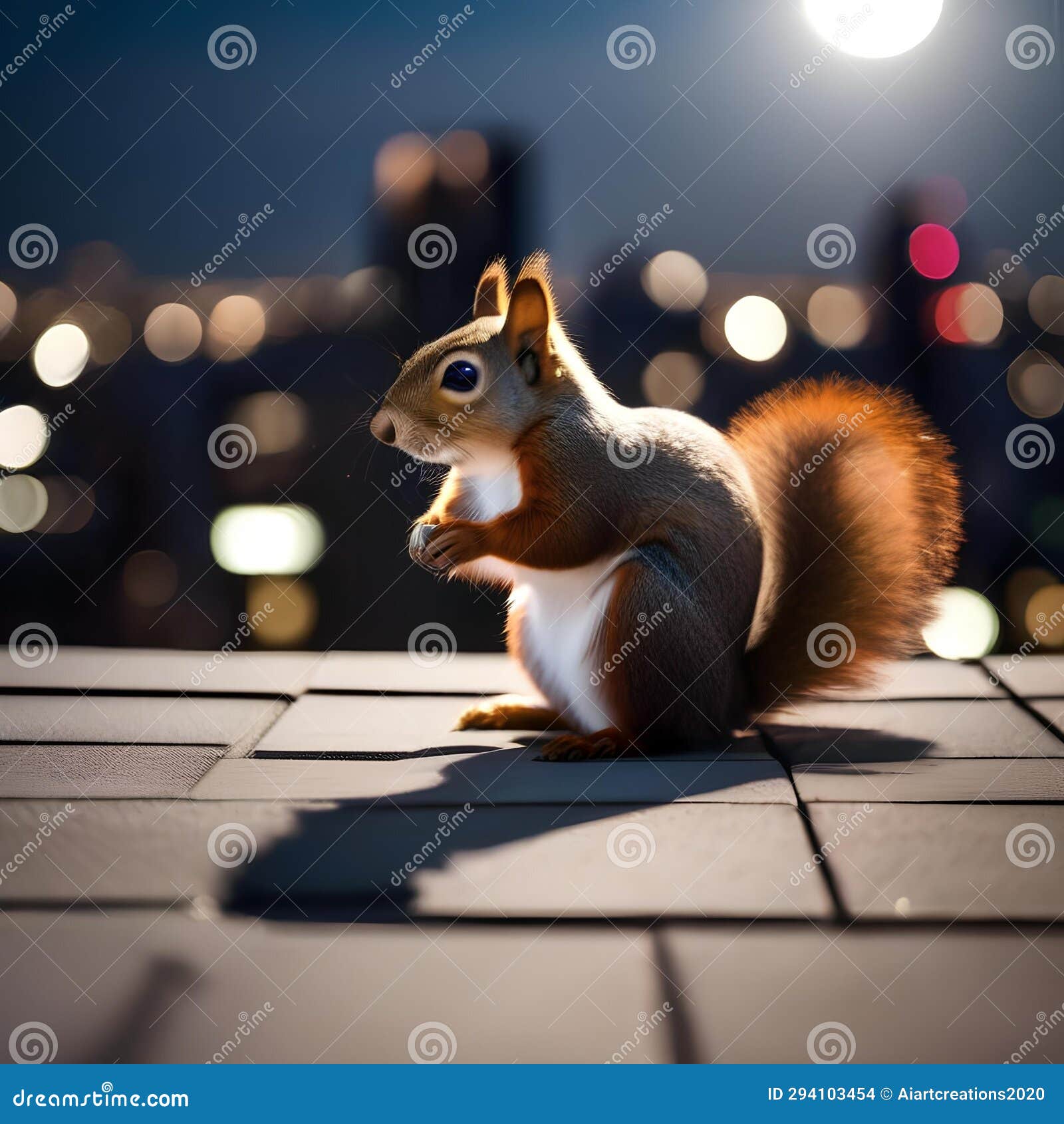 A Tiny Squirrel Chattered With Glee Full Body Pixar Style Illustration ...