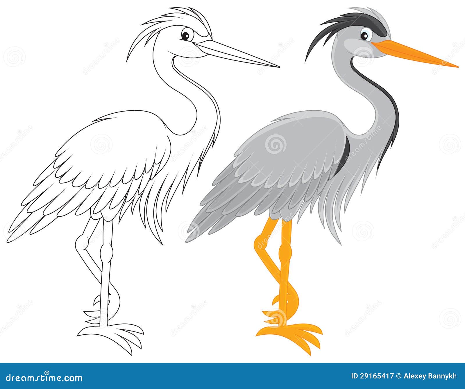 Heron stock vector. Illustration of animal, clip, wading - 29165417