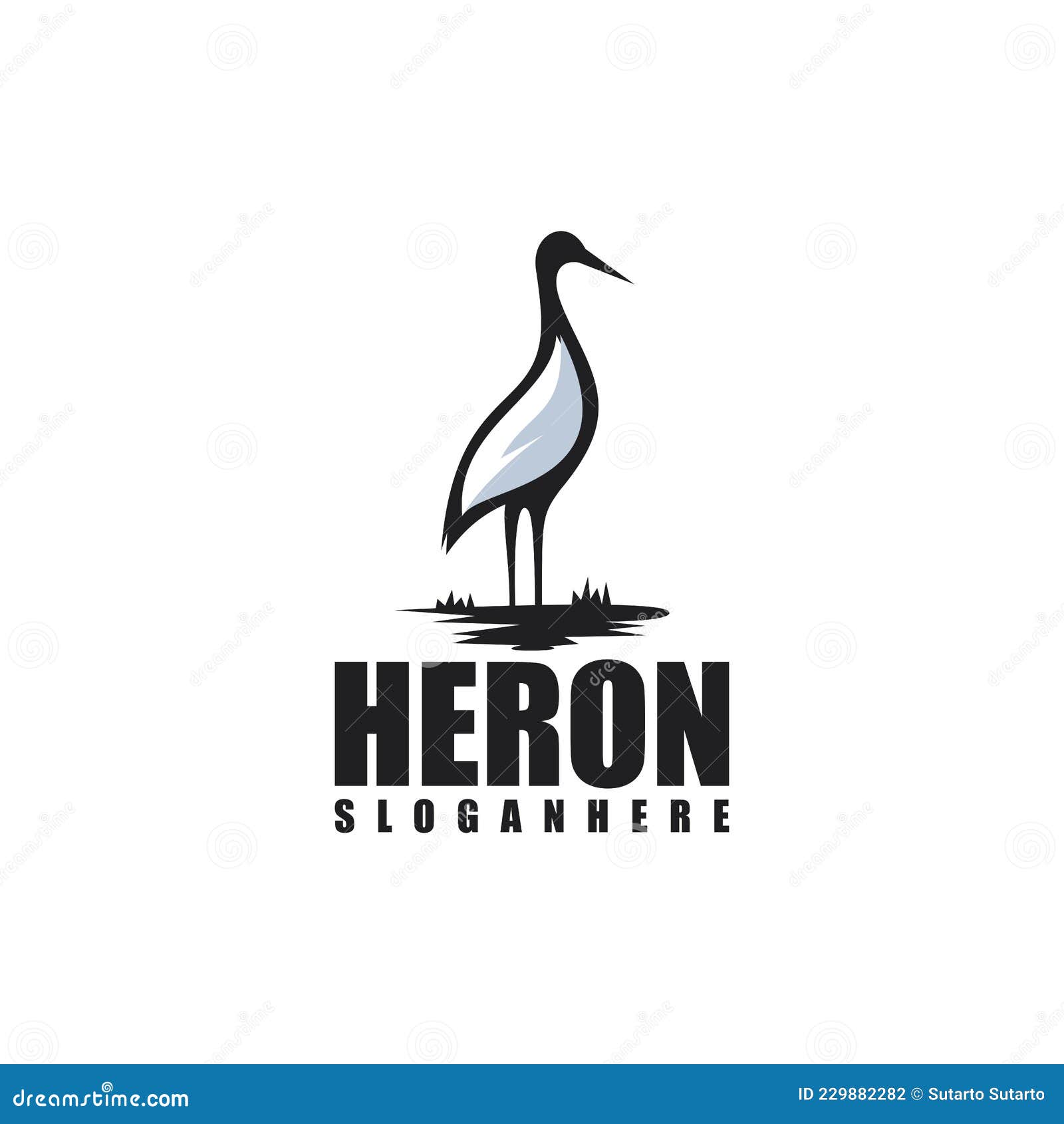 Heron logo illustration stock illustration. Illustration of logo ...