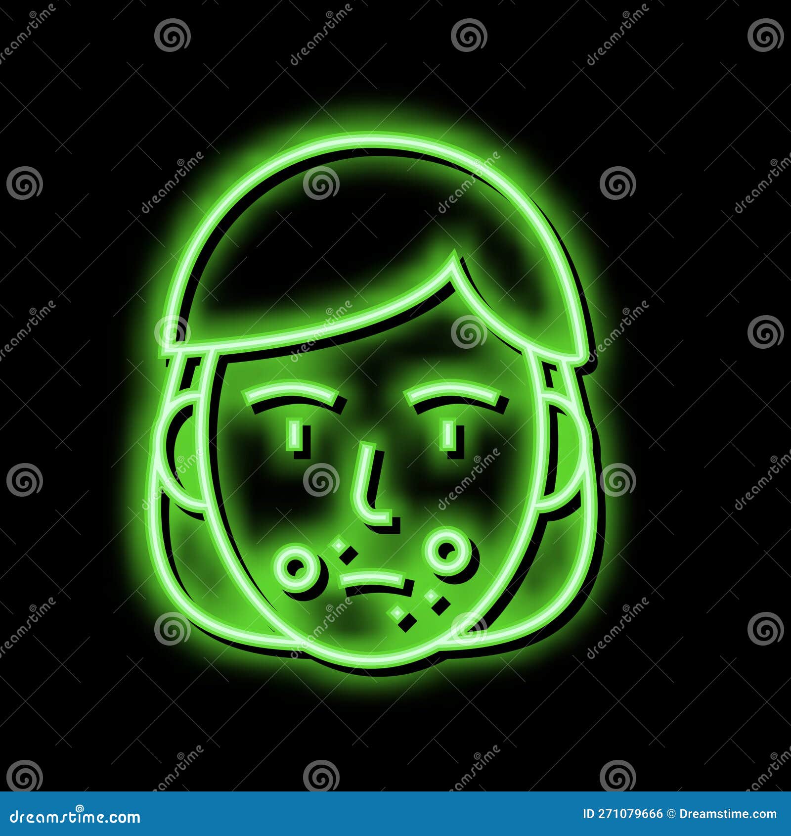 Herpes Disease Neon Glow Icon Illustration 271079666