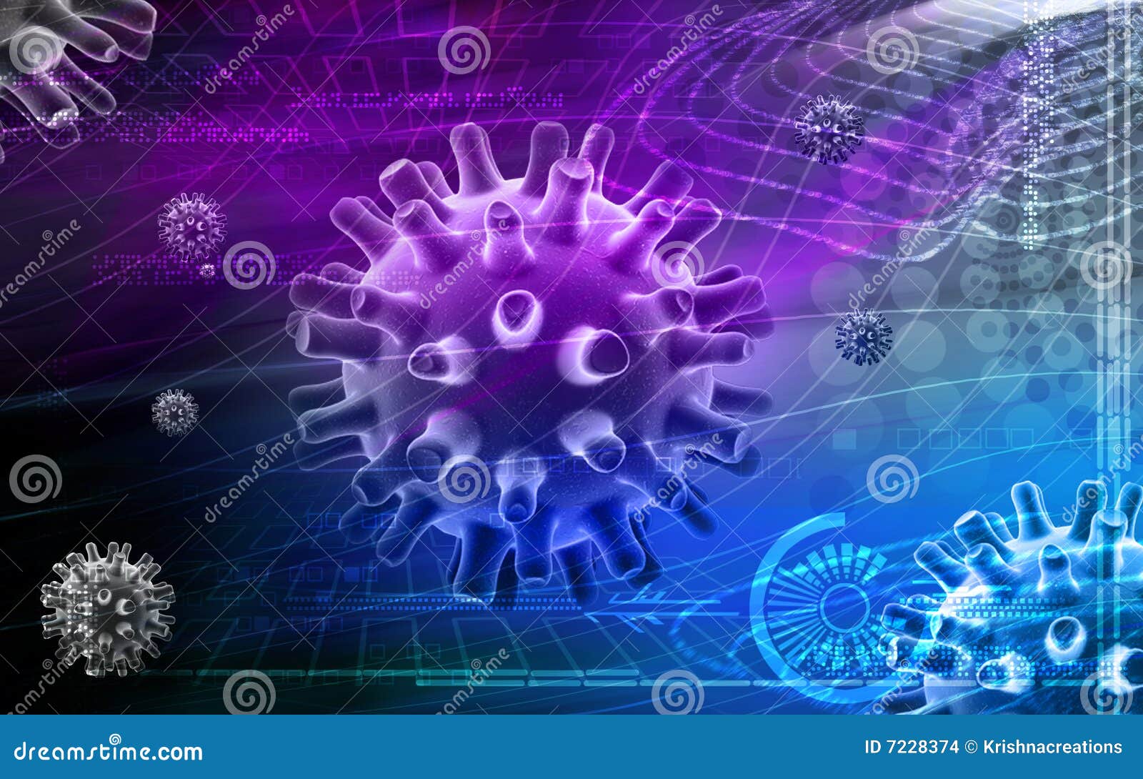 Herpes Simplex Virus Infection Royalty-Free Cartoon | CartoonDealer.com ...