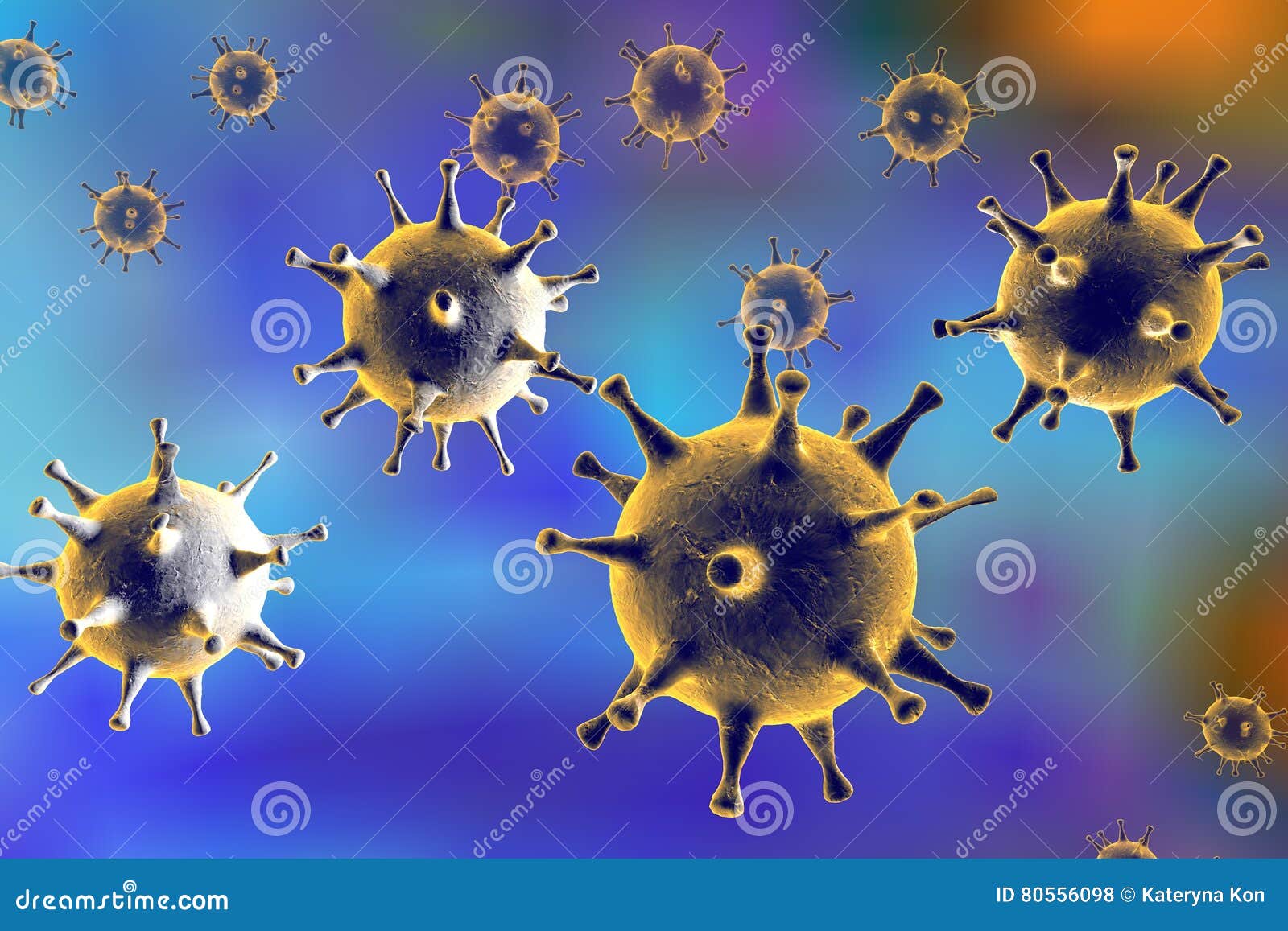 Herpes simplex virus stock illustration. Illustration of organism ...