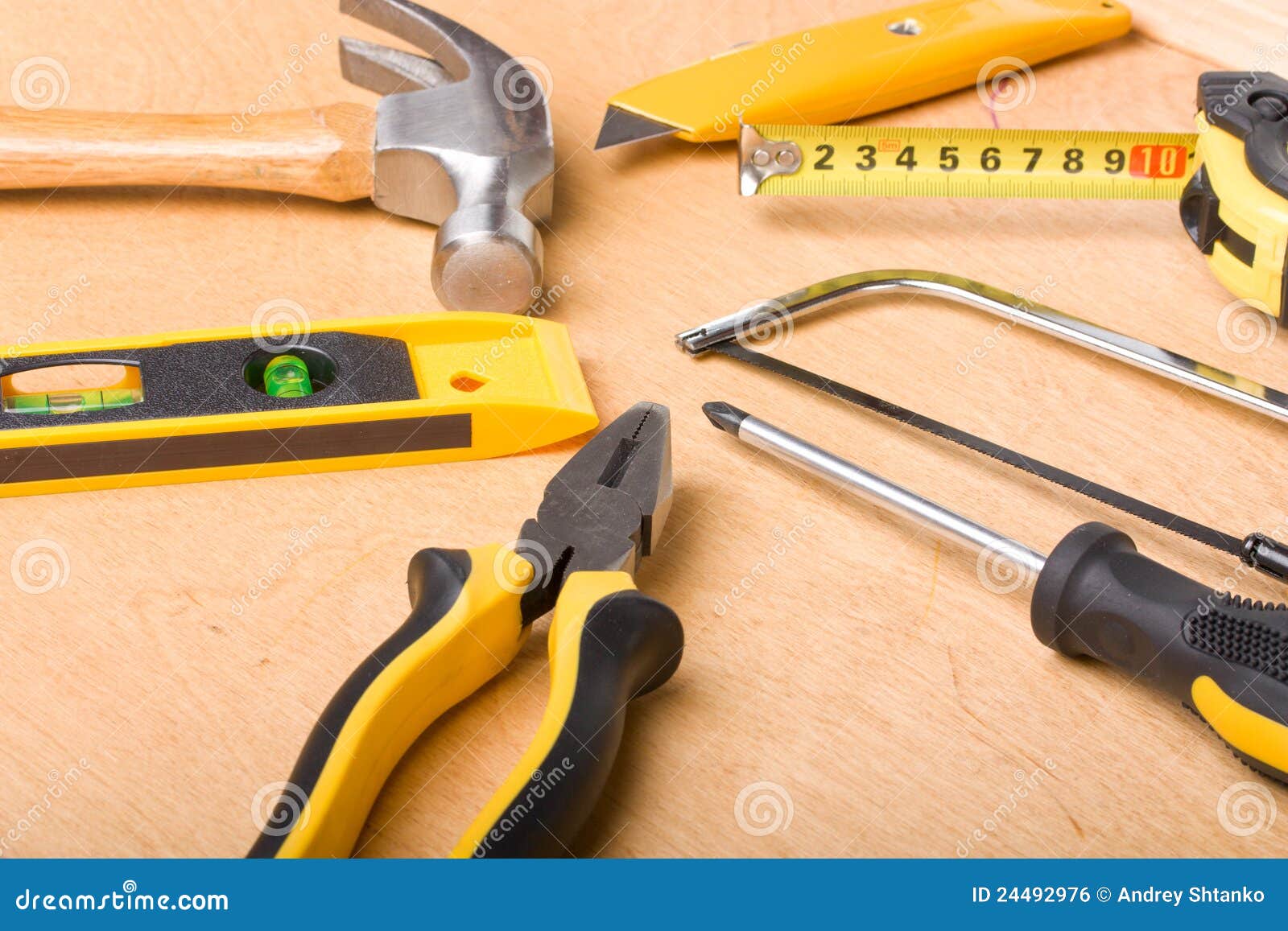 Herramientas De La Carpintería Foto de archivo - Imagen de nivel ...