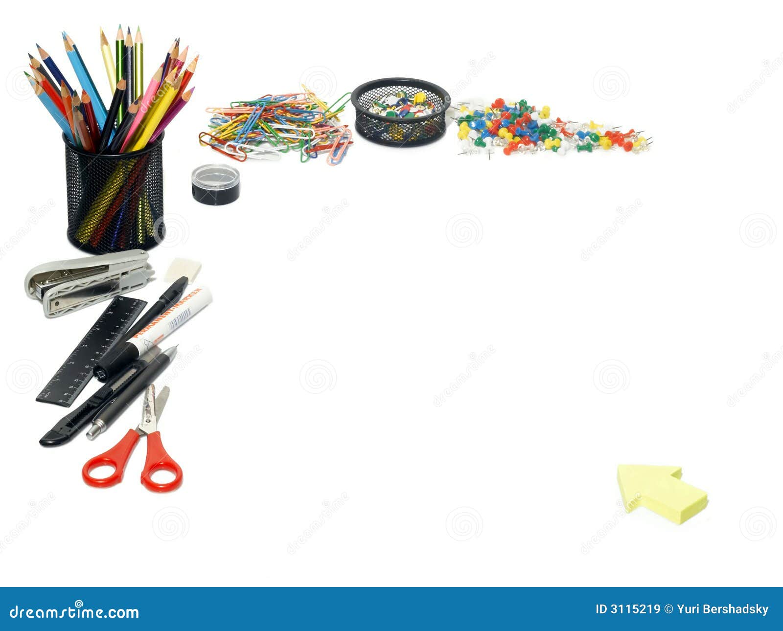 Herramientas de la oficina imagen de archivo. Imagen de metal - 3115219