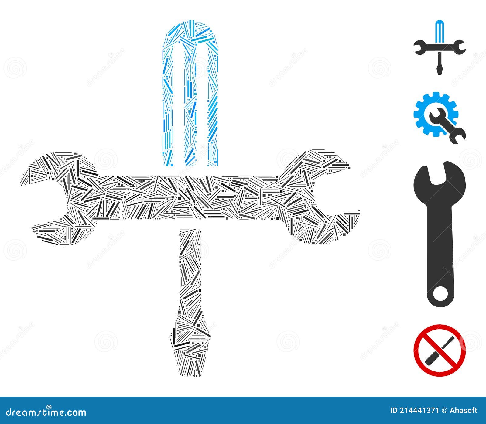 Herramientas Lineales Icono Vector Collage Ilustración del Vector ... Herramientas Lineales Icono Vector Collage Ilustración del Vector ...